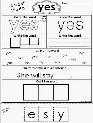 Michelle Dupuis Education: Sight word FREEBIE