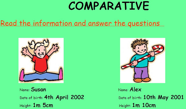 ENGLISH 6 (2015-16): COMPARATIVE SENTENCES