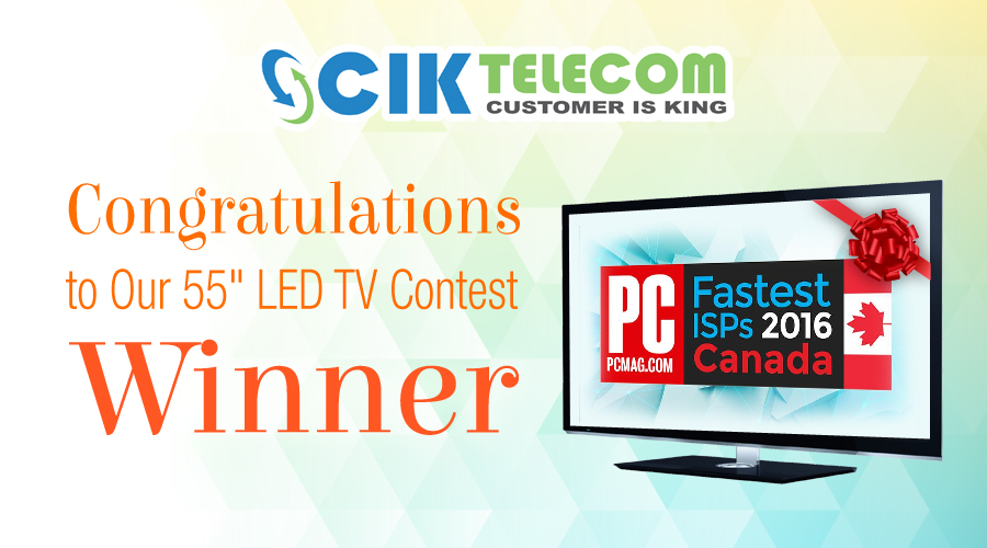 CIK Telecom Blog: Congratulations to Our 55" LED TV Contest Winner