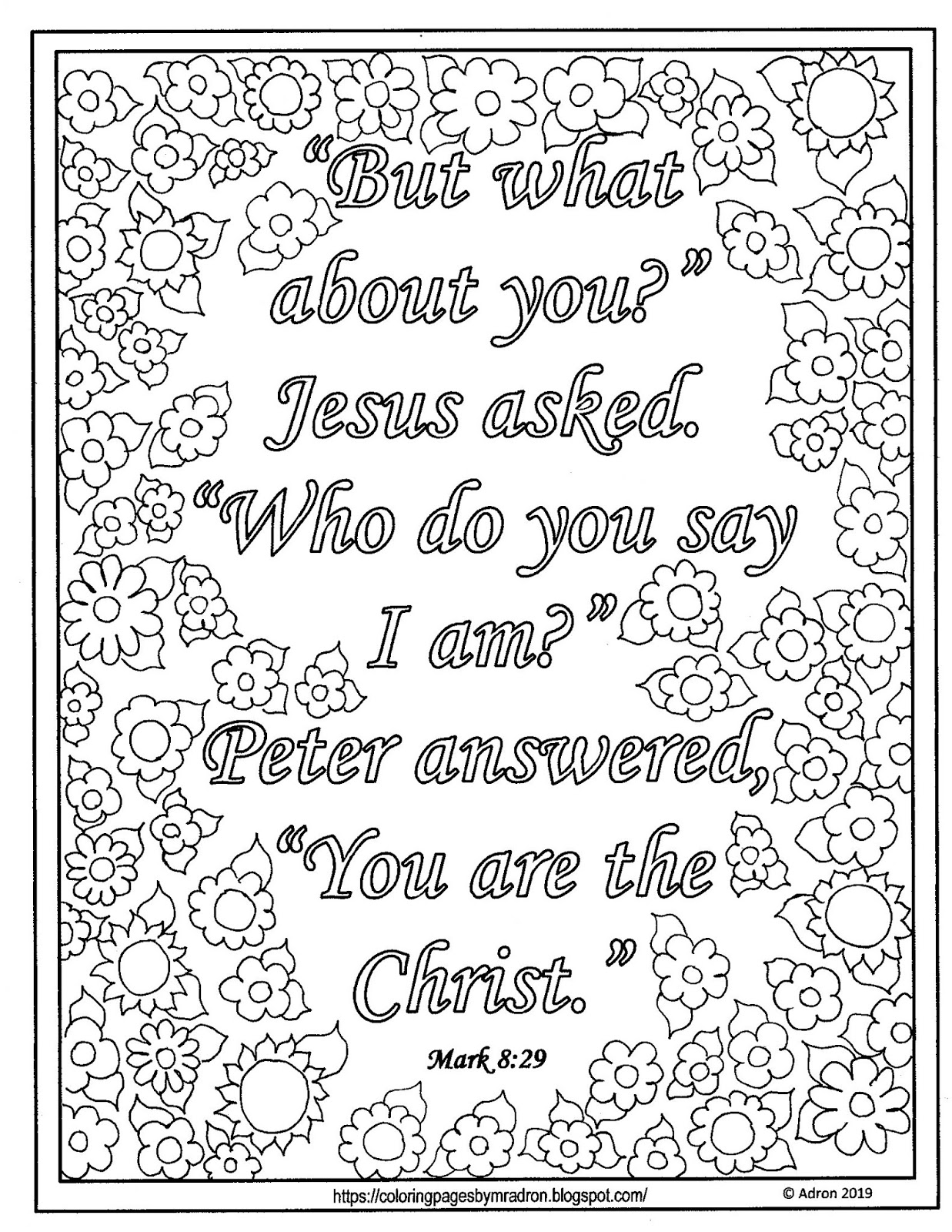 Coloring Pages for Kids by Mr. Adron: Lent day 33 Print and Color page ...