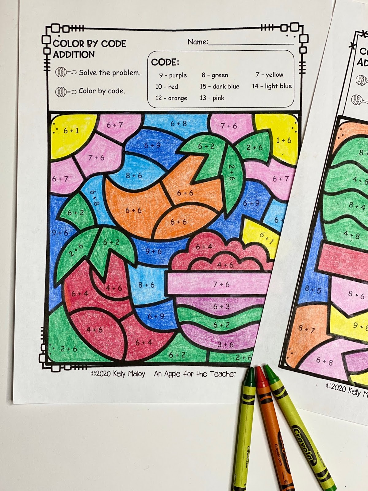 An Apple For The Teacher: Cinco de Mayo Color By Number