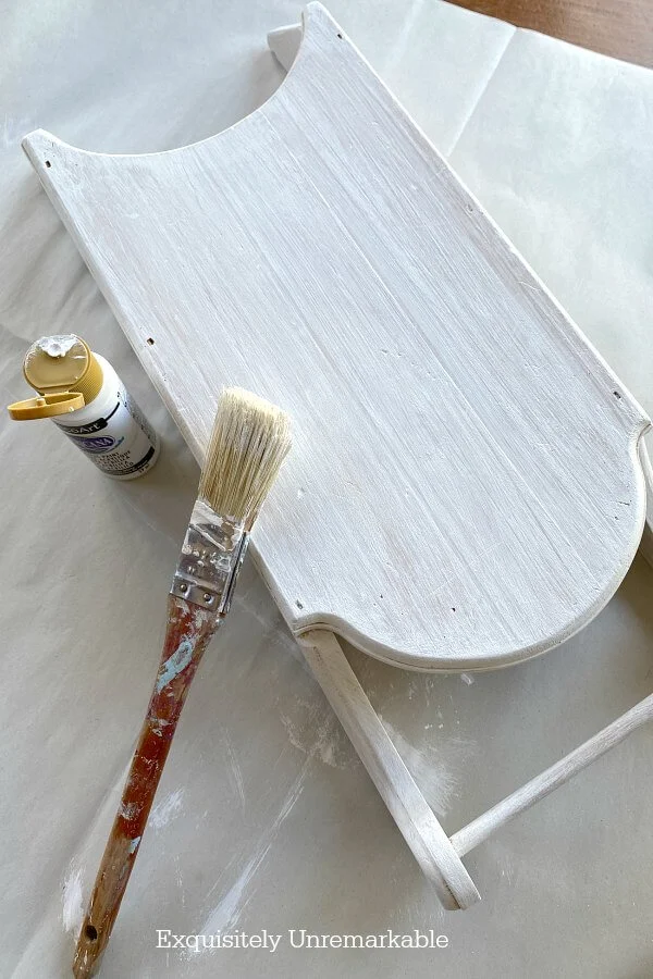 Small Wooden Sled Makeover DIY - Exquisitely Unremarkable