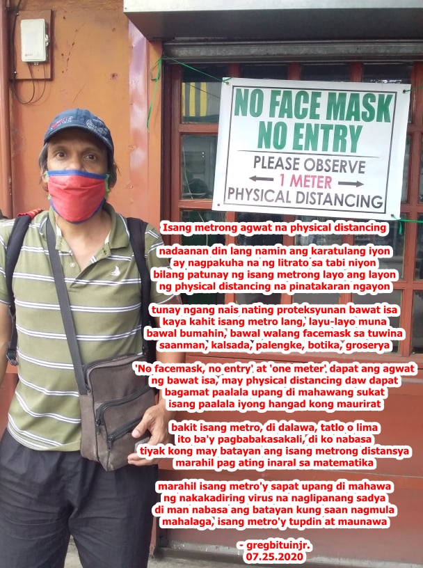 Makata ng Maynila: Isang metrong agwat na physical distancing