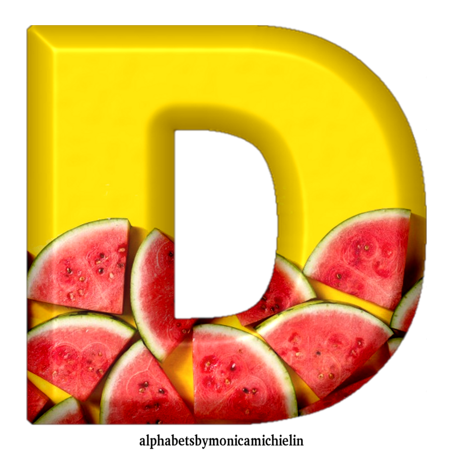 M. Michielin Alphabets: WATERMELON FRUIT YELLOW ALPHABET, ALFABETO ...