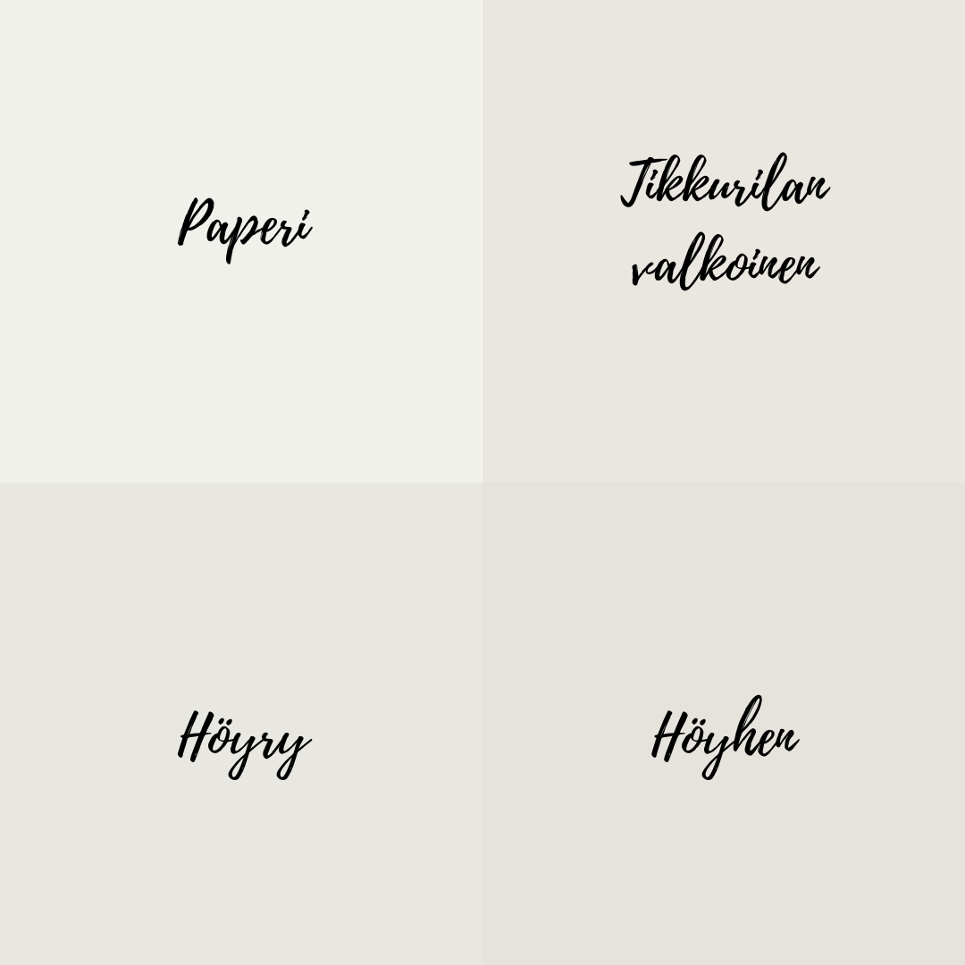 Täydellisen valkoisen sävyn valinta