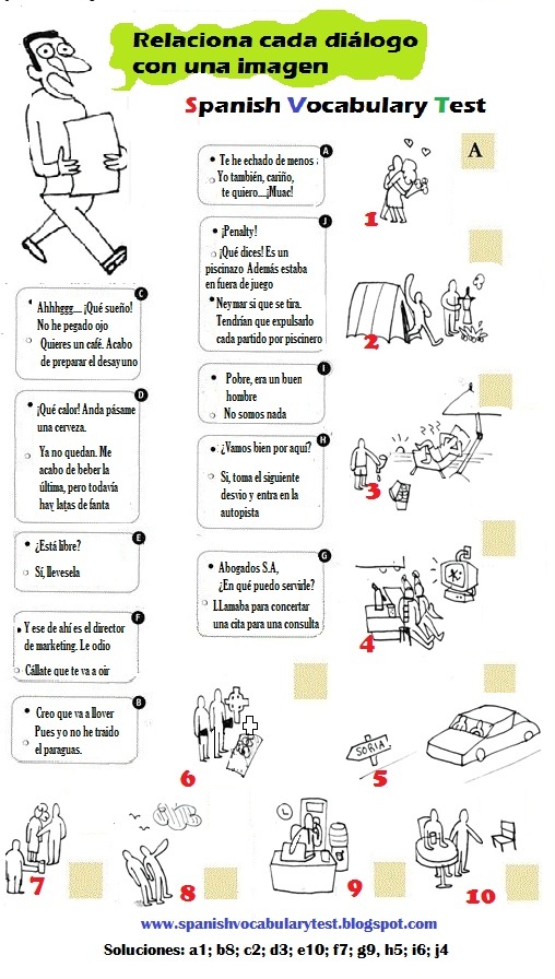 Spanish Test: Spanish Vocabulary Test: En la ciudad A1