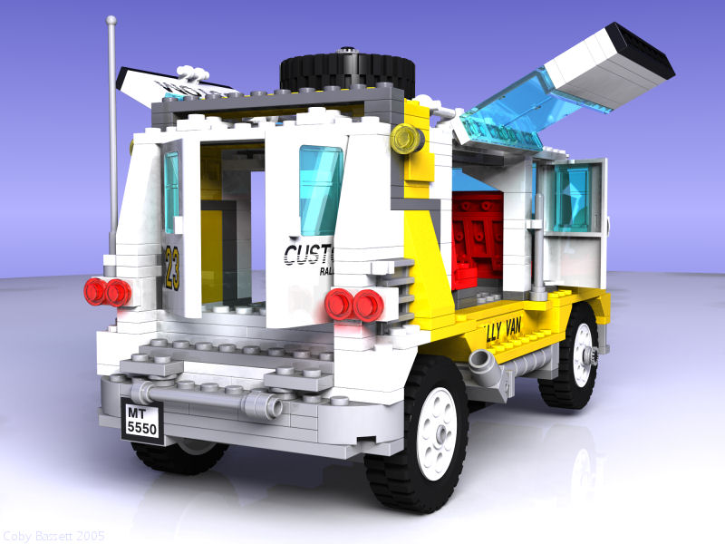 Ray-Traced Lego Mania: 5550 - Custom Rally Van