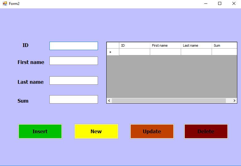 Programming For Everybody Insert Update Delete Data In Datagridview Without Using Database In
