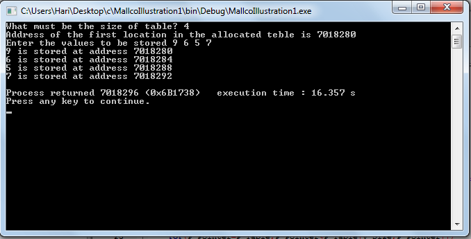 C Program To Illustrate Dynamic Memory Allocation Malloc