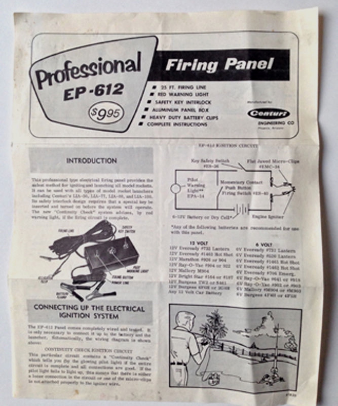 Model Rocket Building: Centuri Professional Firing Panel