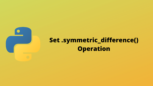 HackerRank Set .symmetric_difference() operation solution in python