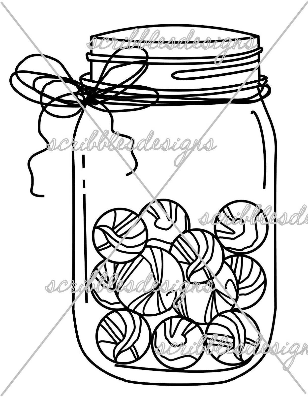 Marble Jar Page Coloring Pages