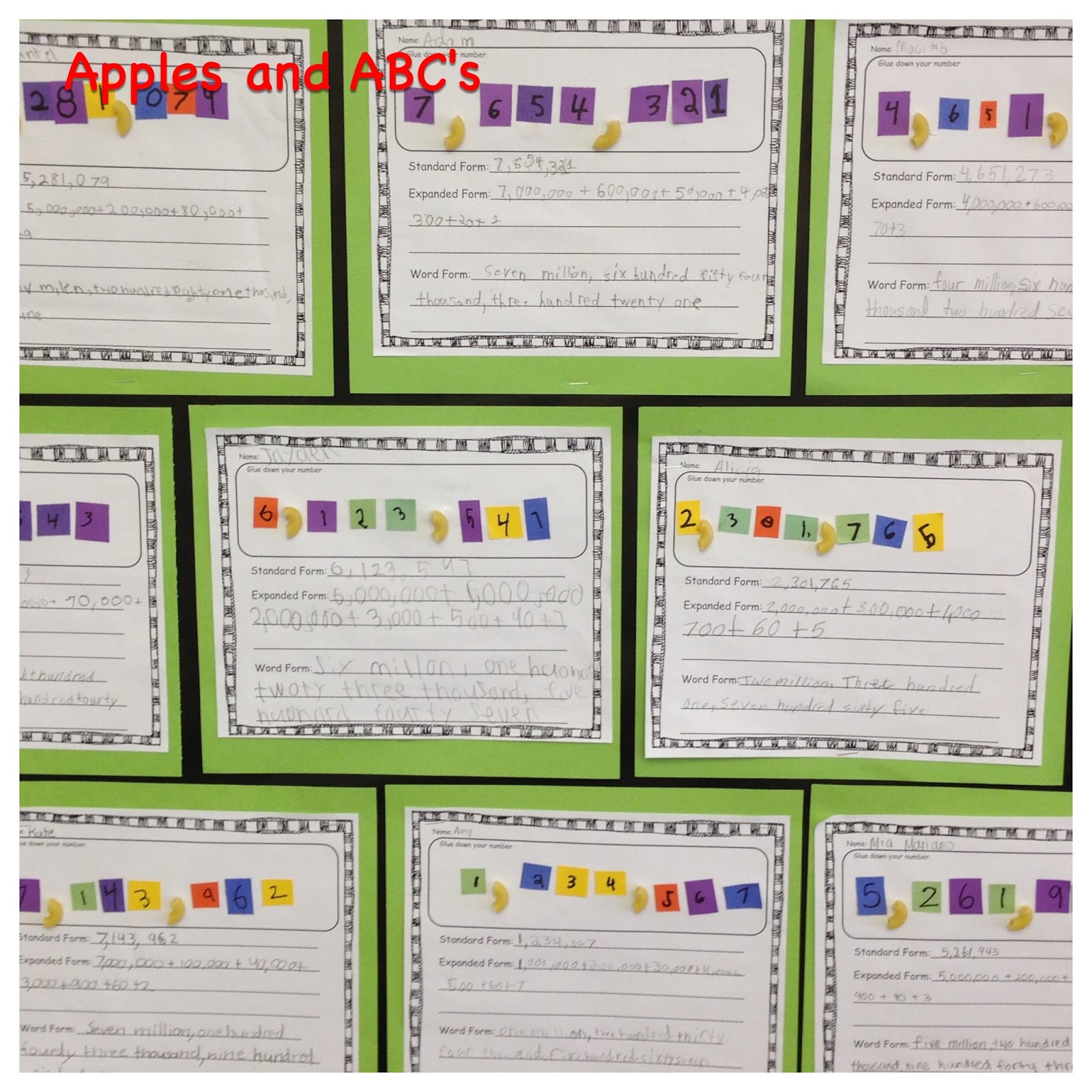 Number Form Craft - Apples & ABC's