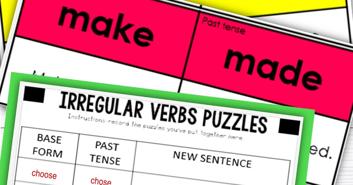 Irregular Verbs Self-correcting Puzzles Engaging and Simple! | Super ...