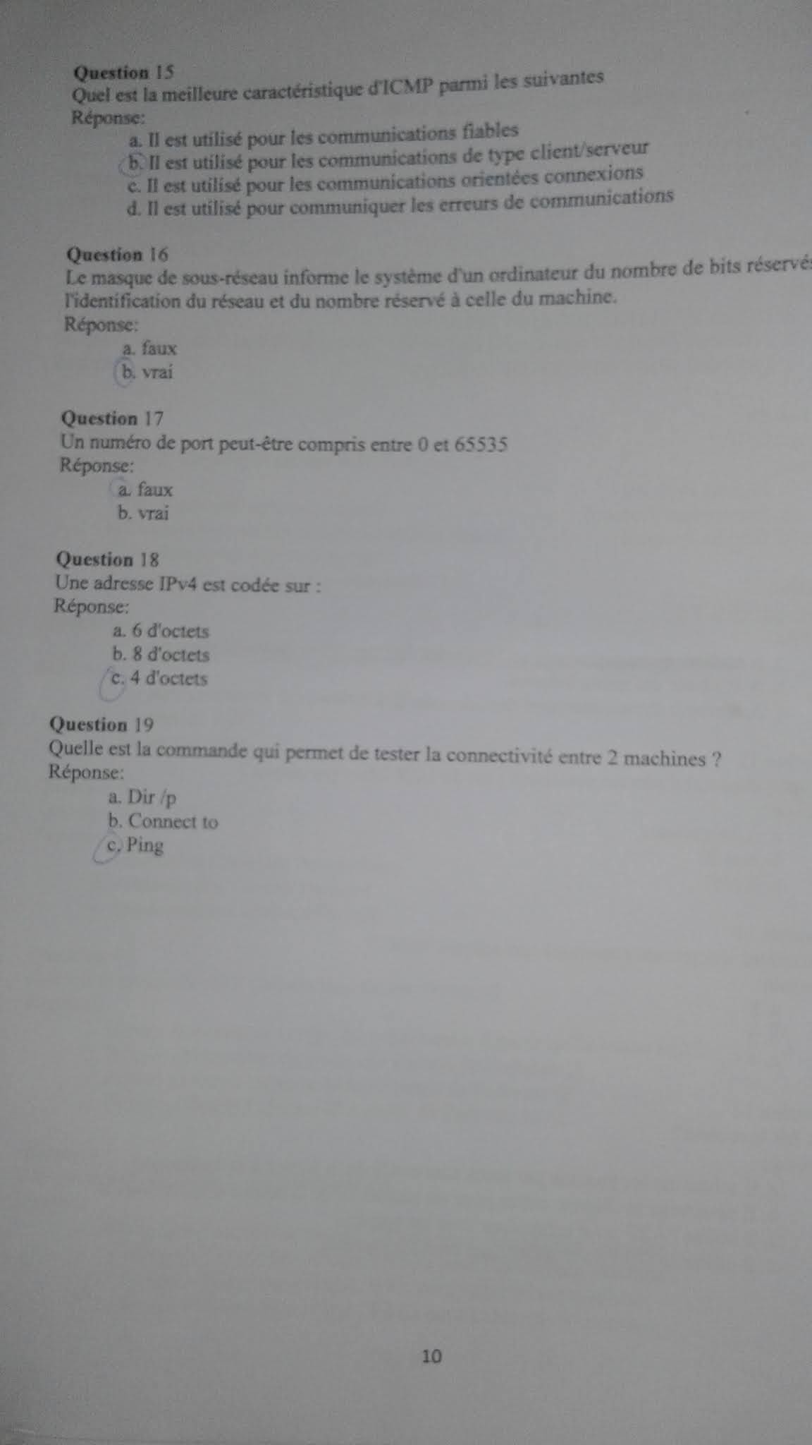 FST Settat - Exemples des Concours - Concours Maroc