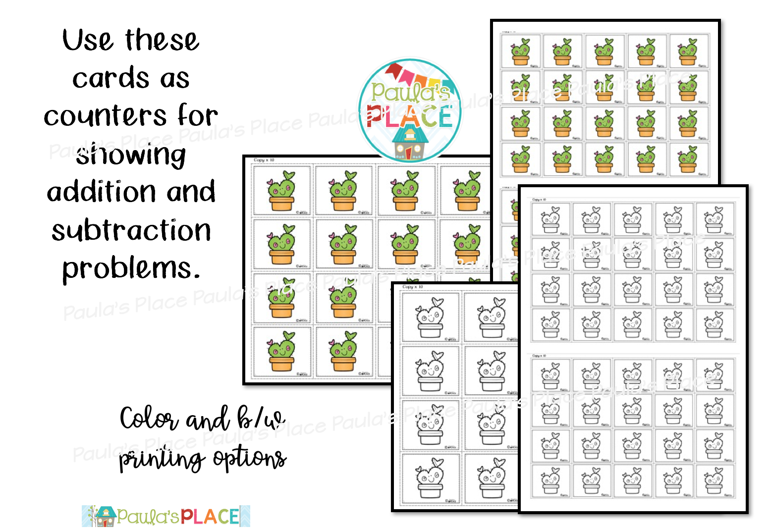 Paula's Place Teaching Resources: Addition and Subtraction - Cactus ...