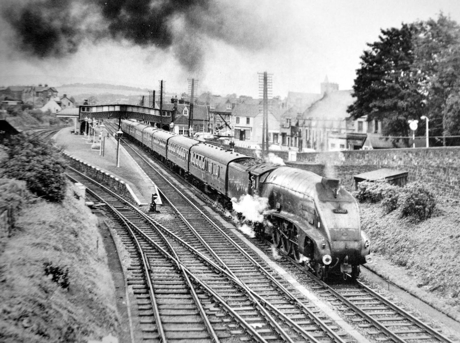 Tour Scotland: Old Photograph Railway Station Dunblane Scotland