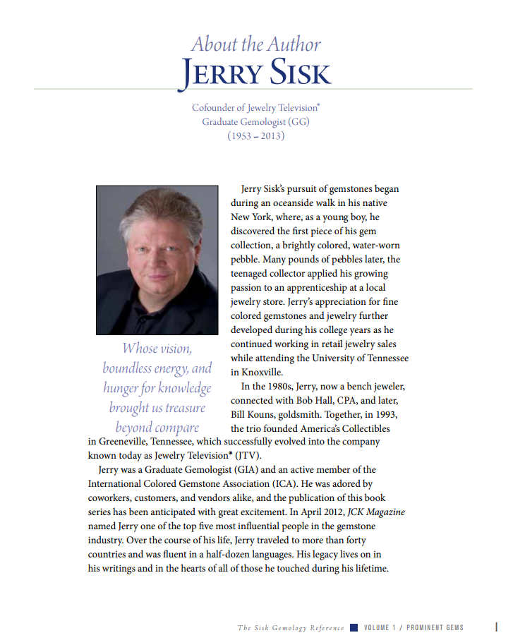 About the Author, Jerry Sisk: