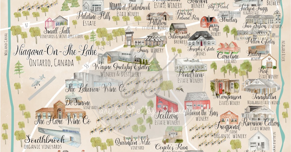 The Charming Place: Map of Wineries Niagara-On-The-Lake Ontario Canada ...