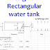 Design of Rectangular water tank excel sheet - Civil engineering program