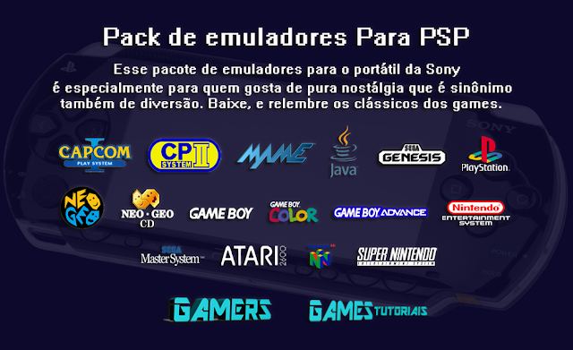 Pack de Emuladores Para PSP - Upado por Gamers. ~ Gamestutoriais