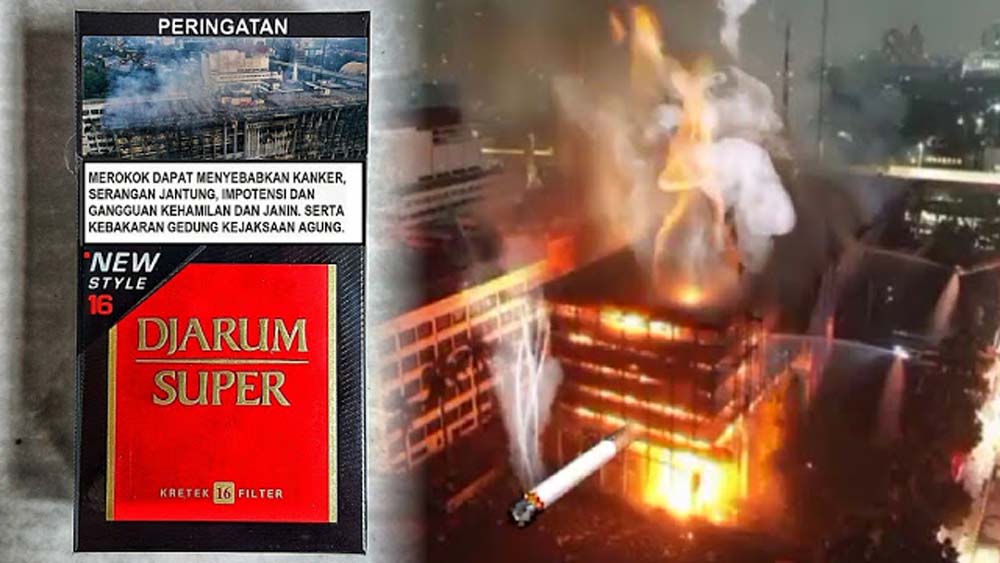 Netizen Unggah Meme Lucu Rokok Penyebab Kebakaran Kejagung - Oposisi Cerdas
