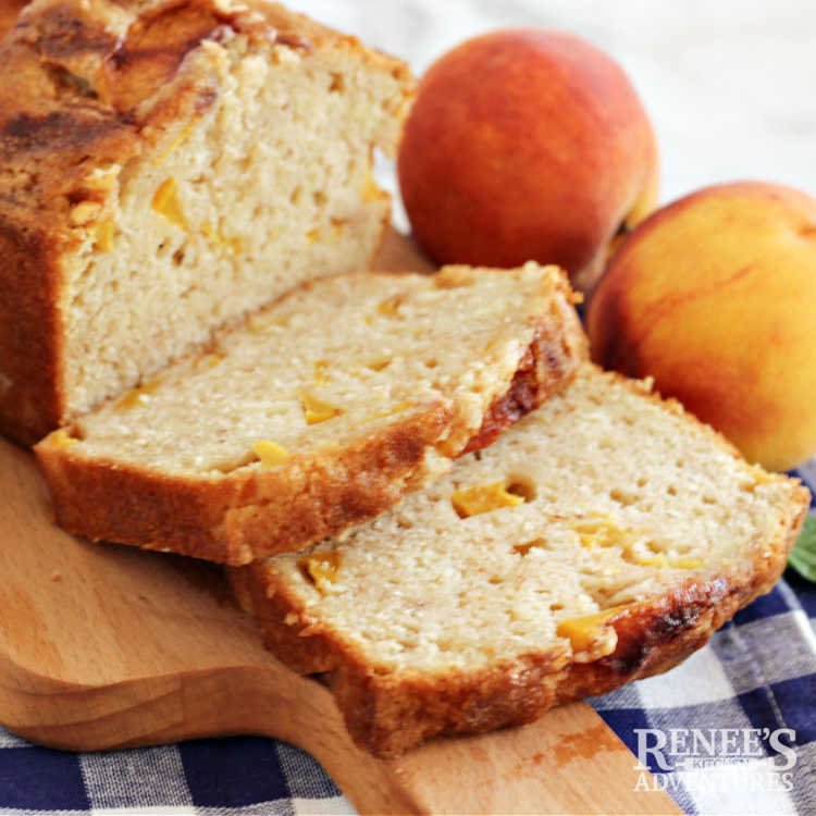 Easy Peach Bread (Fresh or Canned Peaches) | Renee's Kitchen Adventures