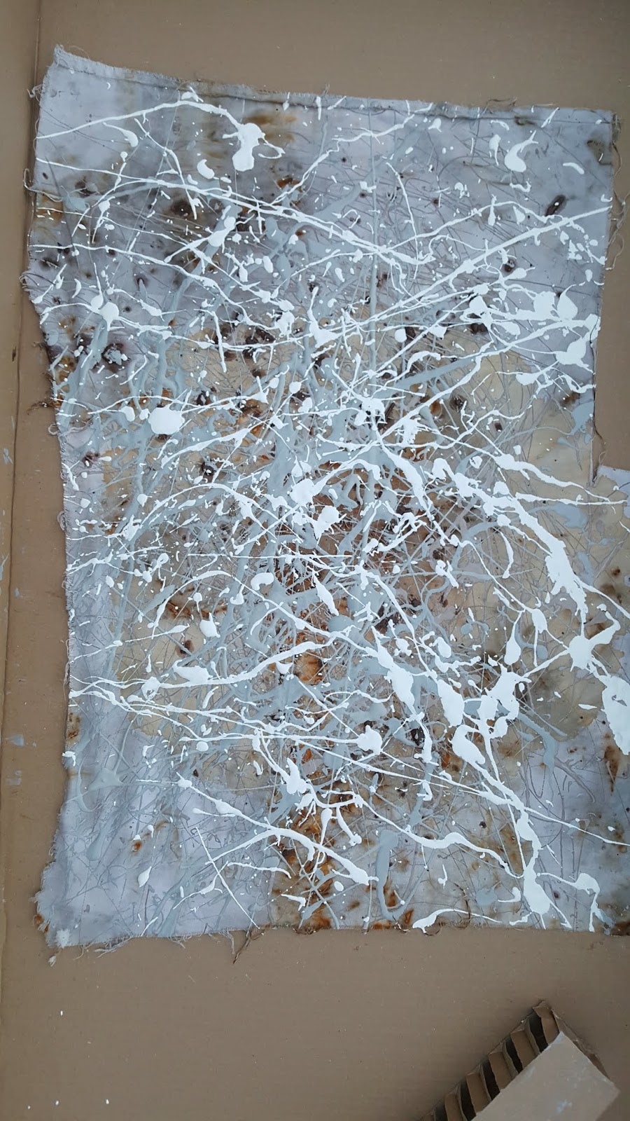 Quilted Fabric Art : Jackson Pollack on fabric