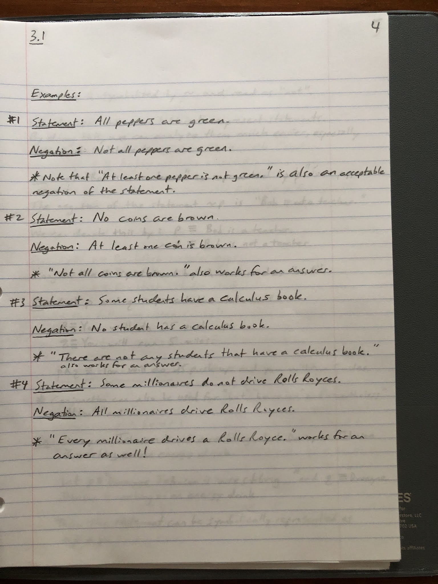 Professor Franks Math Blog 3 1 Statements And Logical Connectives Notes