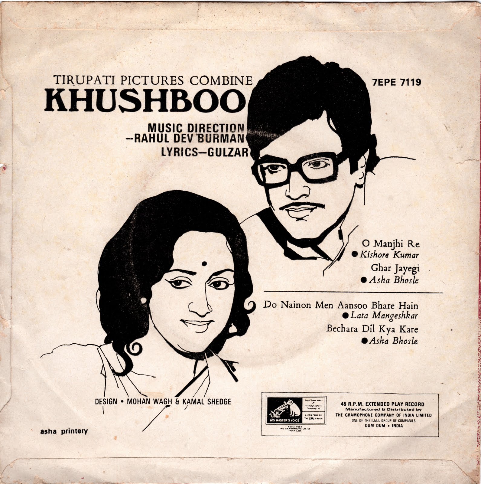 Mysore Woodlands: Khushboo [1975; EMI; 7EPE 7119]