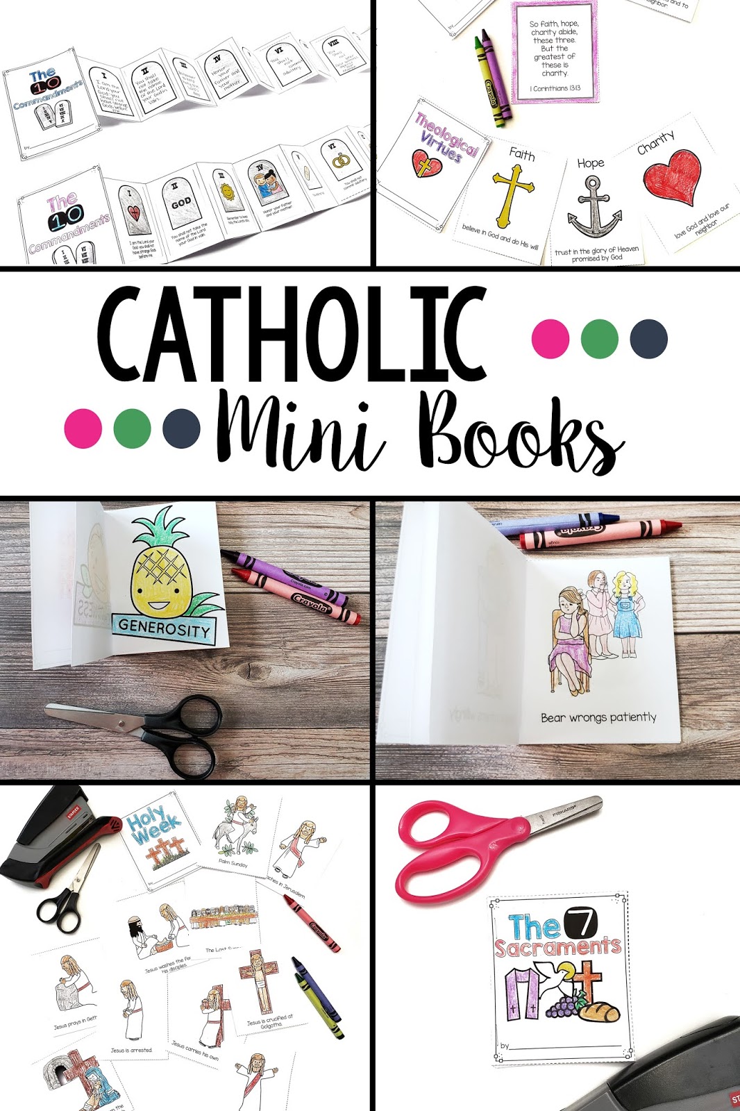 Catholic Mini Books to Teach the Faith | Sara J Creations