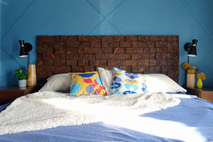 How To: DIY a Wood Block Headboard. - Flipping the Flip