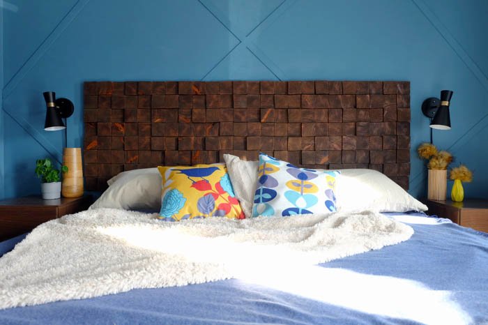 How To: DIY a Wood Block Headboard. - Flipping the Flip