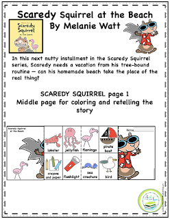 SCAREDY SQUIRREL AT THE BEACH BOOK CRAFT ~ Book Units by Lynn
