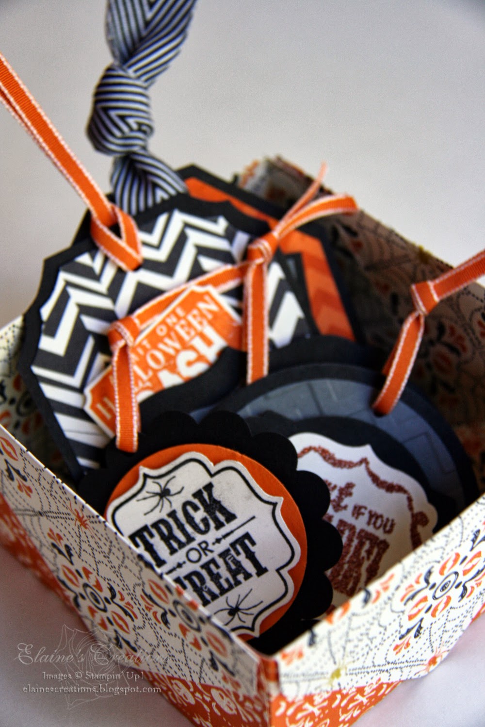 Elaine's Creations: Halloween Bash Tags in Witch's Brew Envelope Punch ...