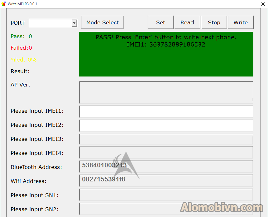 How to use Write IMEI Tool