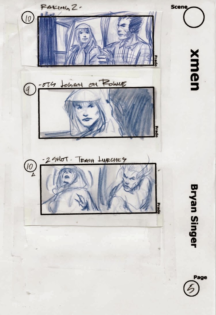X-MEN Train Scene Was Very Different in Storyboards by Raymond Prado ...