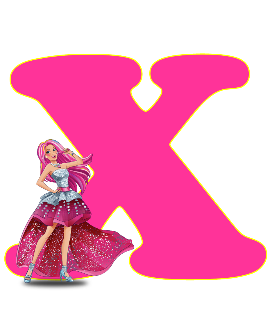 Kits imprimibles gratis : Kit imprimible abecedario y números Barbie