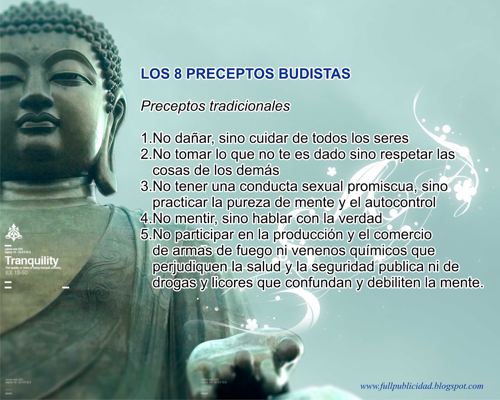 Fullpublicidad: PRECEPTOS BUDISTAS....FRASE 17 DE JUNIO