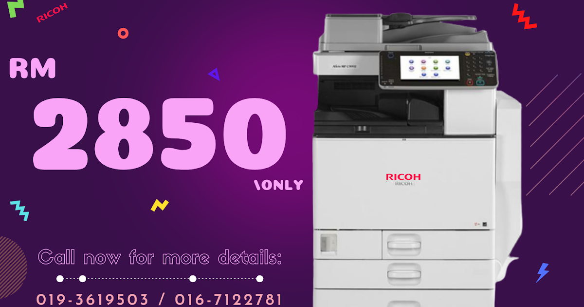 PROMOSI !!!! MESIN FOTOSTAT JENAMA RICOH: RICOH MPC 4502/4502A WITH ...