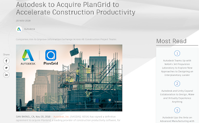 BIM Chapters: Autodesk To Aquire PlanGrid
