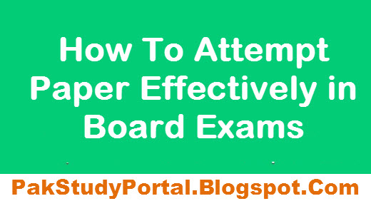 How to Attempt Paper, Exams Tips for All Level Students