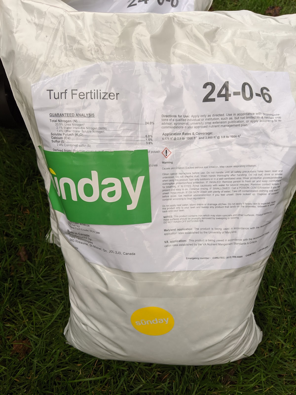 The Sunday Fertilizer Large Lawn Beta Test - Fall 2019