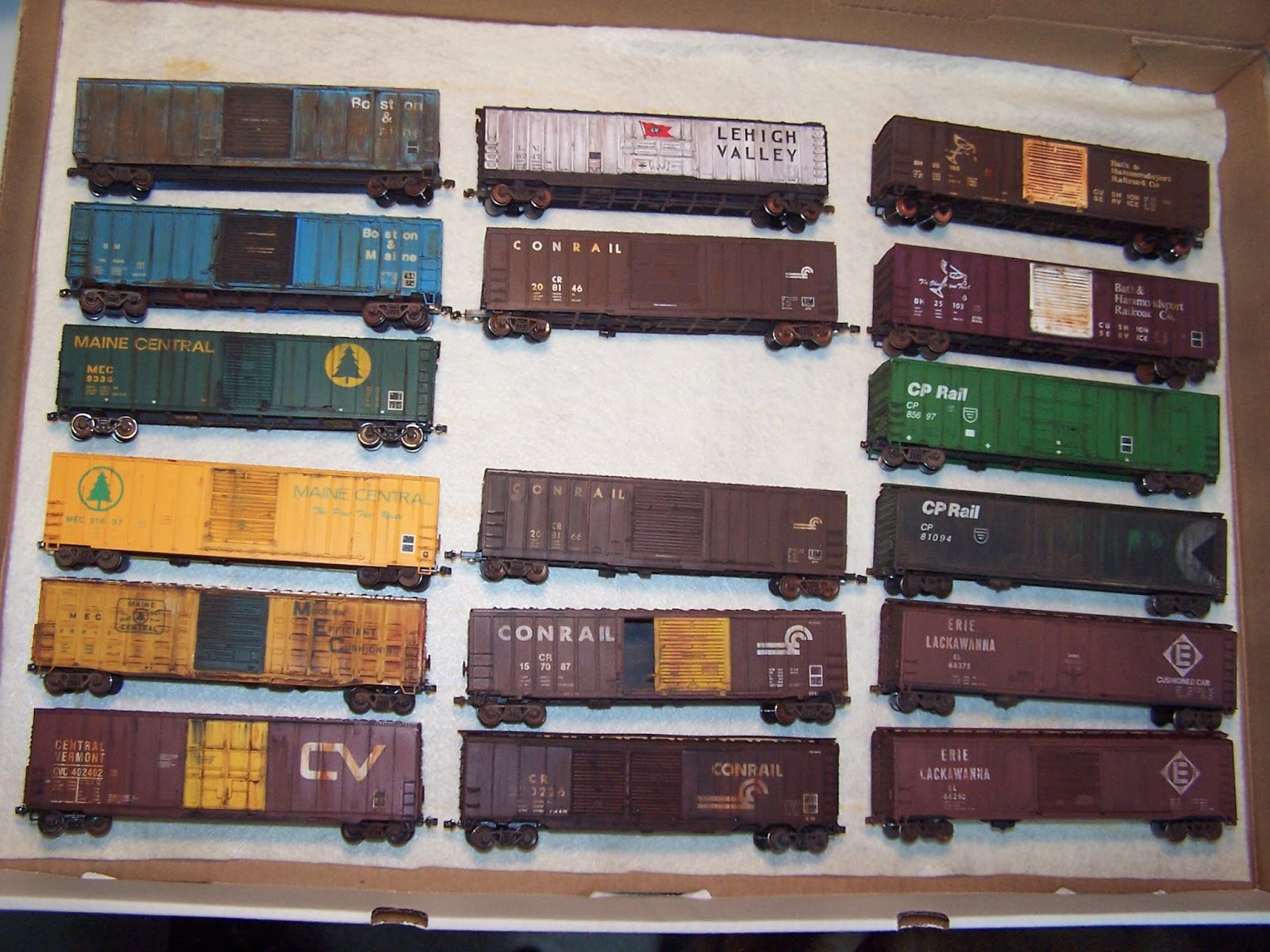 D & H "Colonie Main" layout: HO Roster: Boxcars