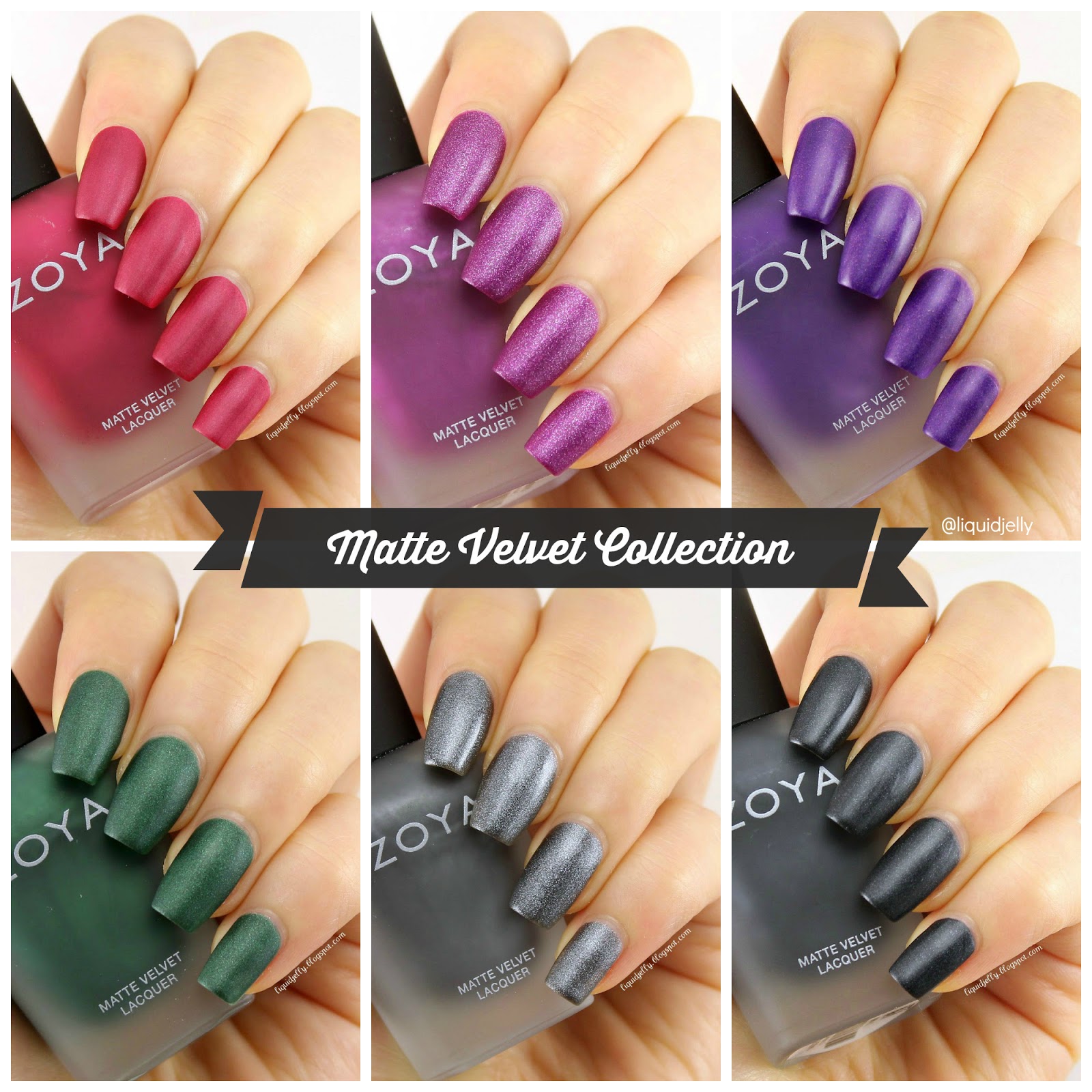 Liquid Jelly: [Review+Swatch] Zoya Matte Velvet Collection