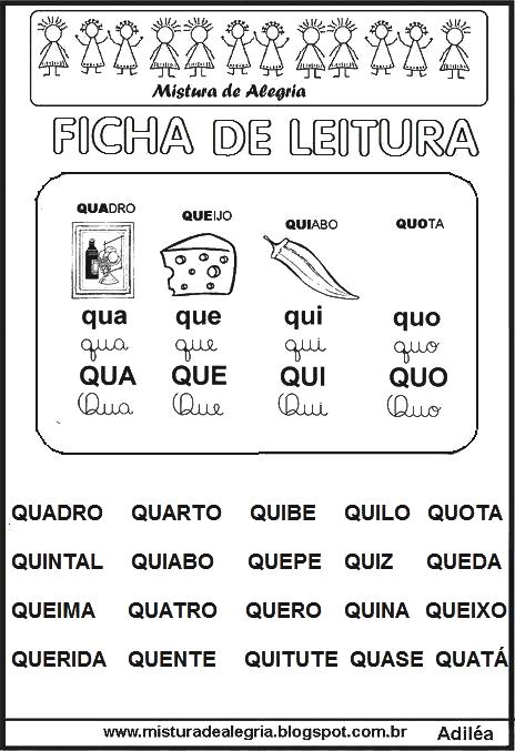 FICHAS DE LEITURA ENSINO FUNDAMENTAL - Mistura de Alegria