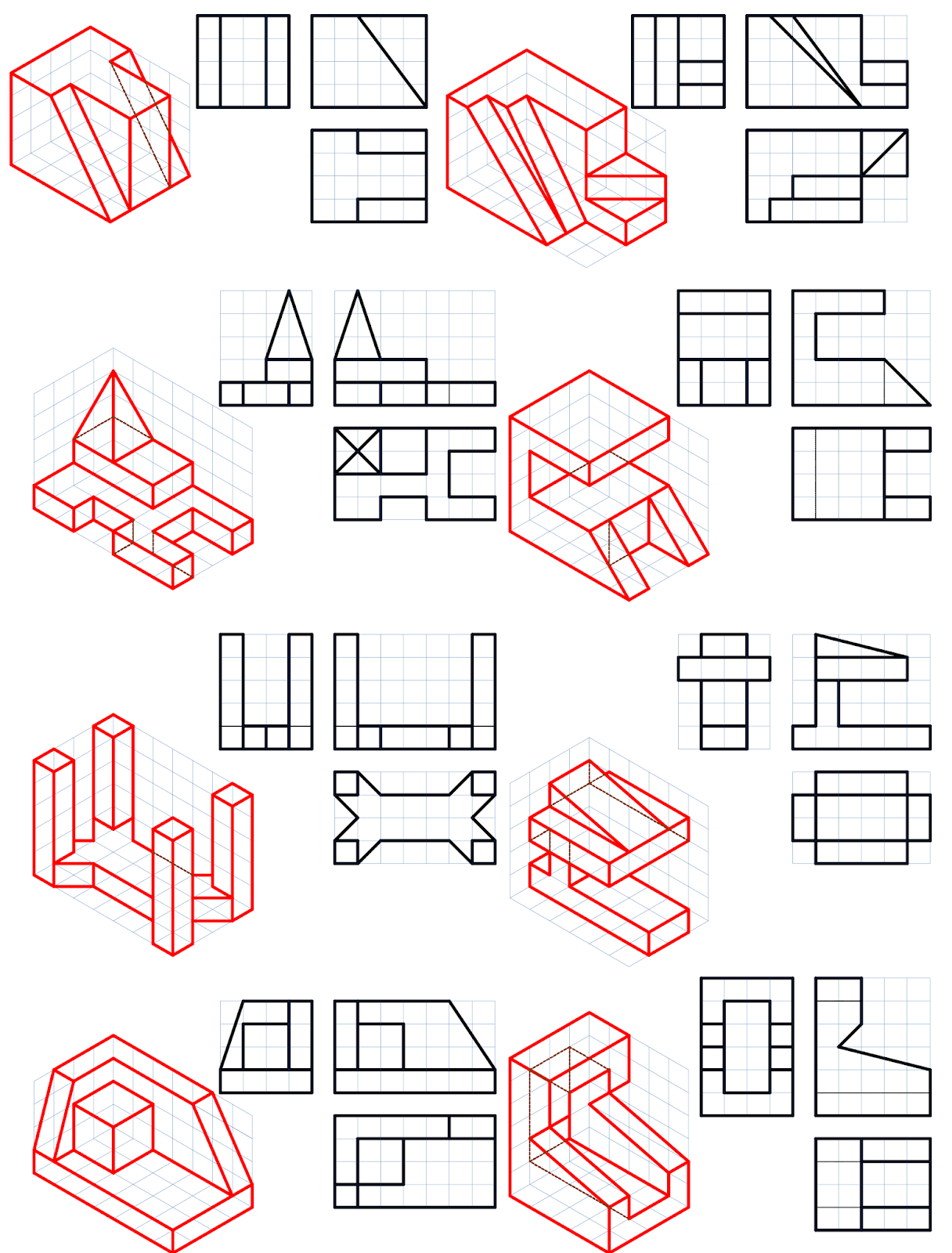 losmuertosdeldiedrico: PERSPECTIVA ISOMÉTRICA 1º BACHILLERATO