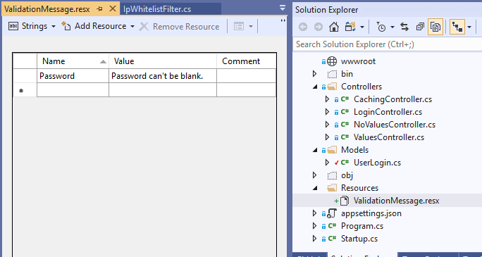 DotnetCore Web API model validation message from resource file ... DotnetCore Web API model validation message from resource file ...