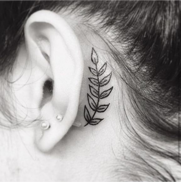 50+ Cute Behind The Ear Tattoos For Women (2019) Small Designs | Tattoo ...