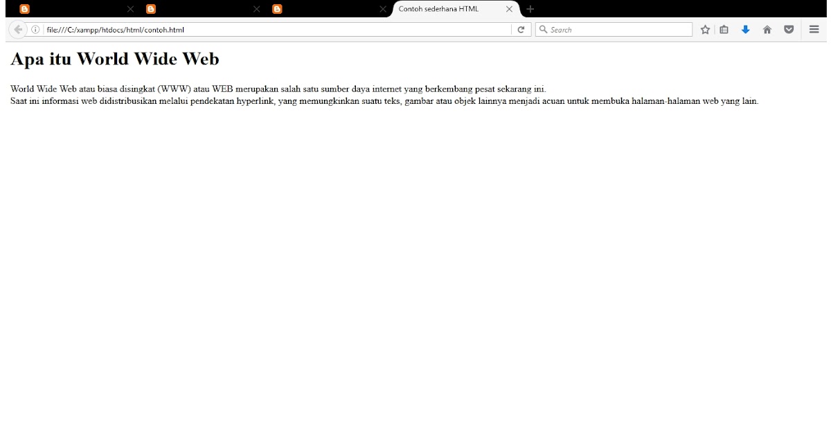 Tekno Informatika: Contoh Script HTML Yang Sederhana